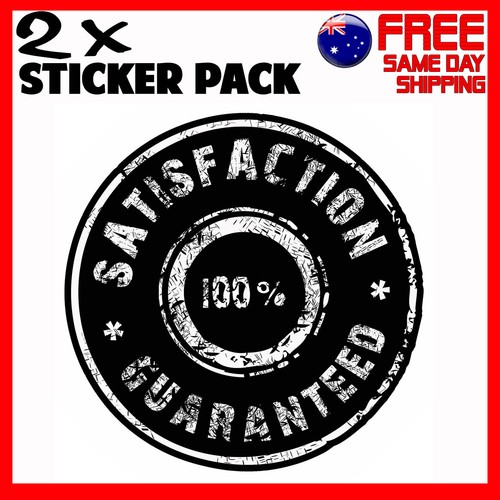 2 x Stickers 100 Percent Satisfaction Guaranteed Car Bumper Funny ...