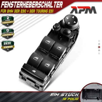 Fensterheber Schalter Fahrerseite Vorne Links für BMW 3er E90 E91 ...