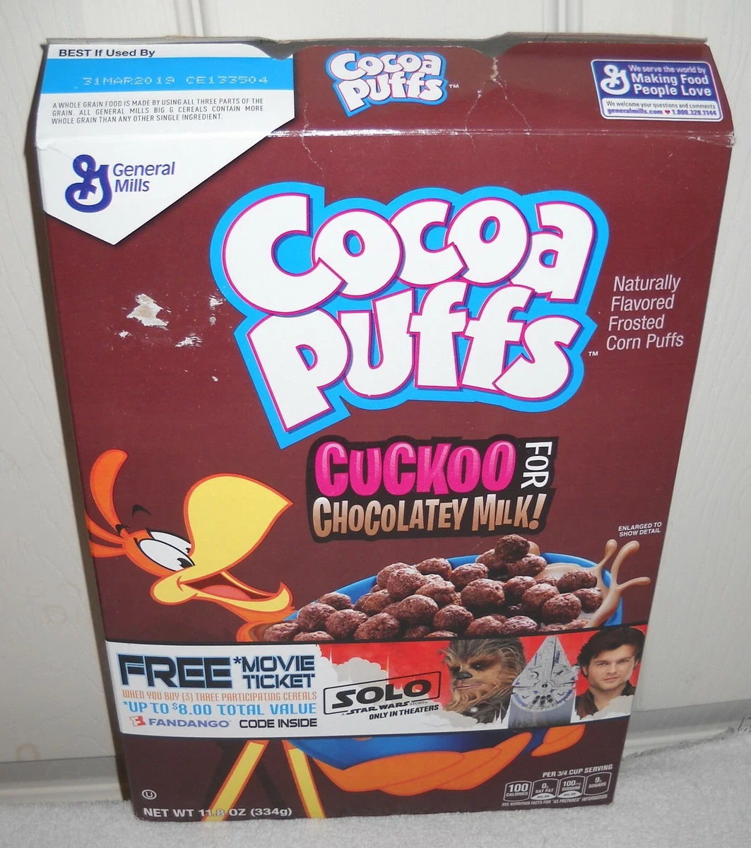 Cocoa Puffs Cereal Box