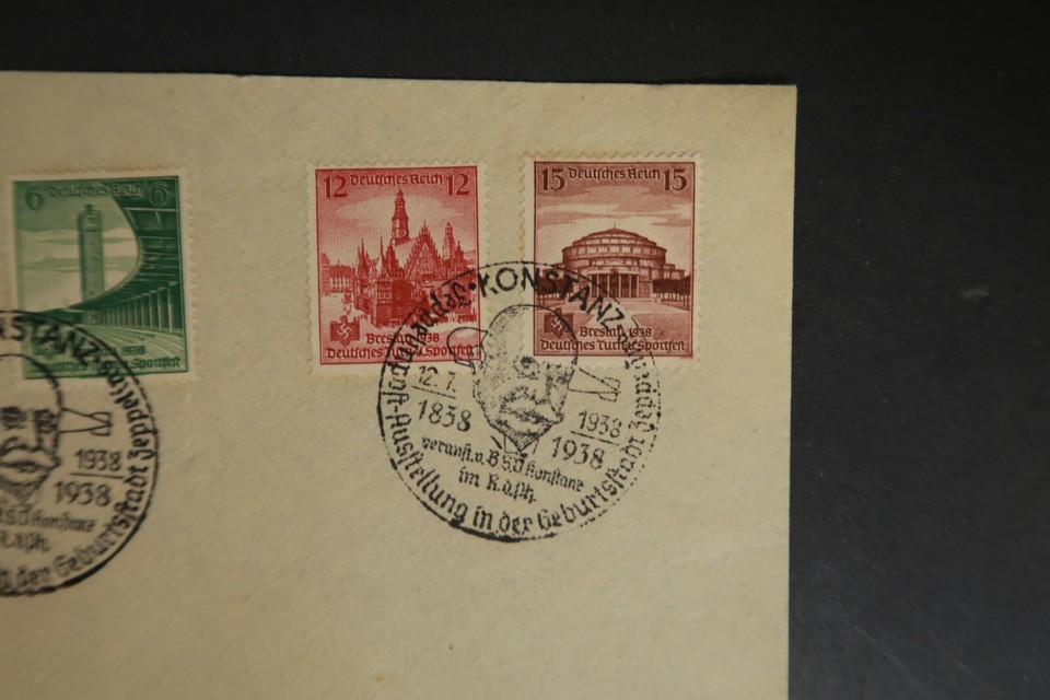 1938 Envelope Zeppelin Stamps German Empire Contance Deutrches Reich | eBay