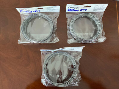 3X Florist's Aluminum Wire Oasis Etched Wire Steel Matte 12 Gauge / 39 ...