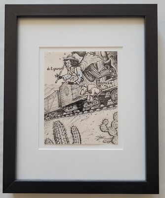 Framed Original Drawing HOBO Ink on Paper 2010 Art David Jablow RARE ...