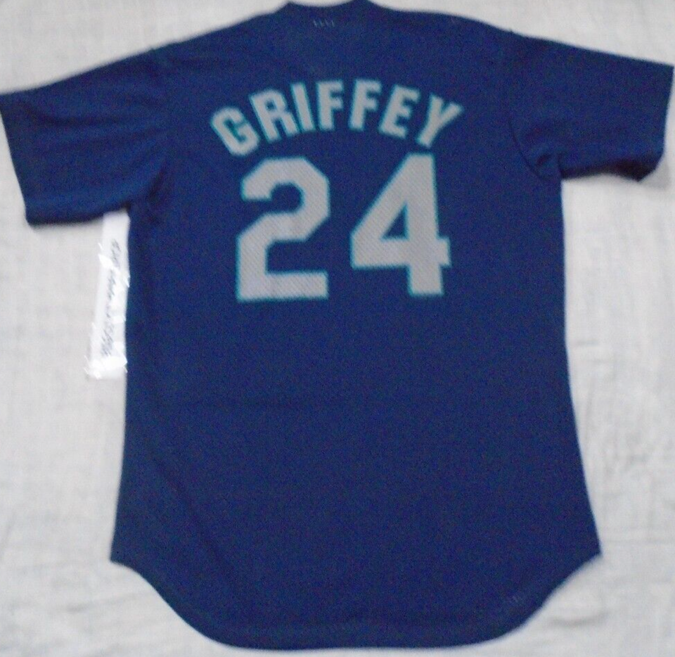 Majestic Seattle Mariners Ken Griffey Jr 24 Mesh Pullover Baseball ...