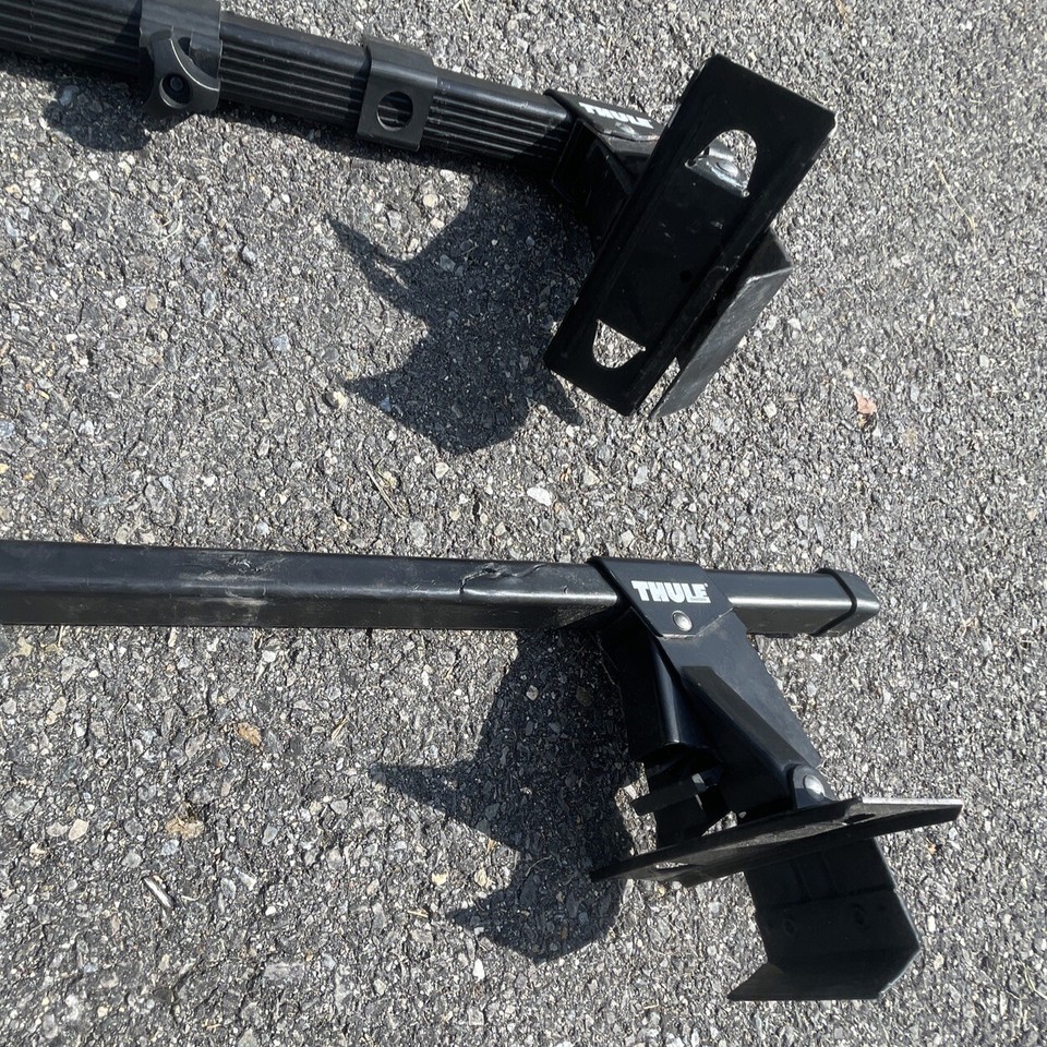 Thule Square Cross Bars Roof Rack with Foot Pack 50" 49.5" For Gutter ...