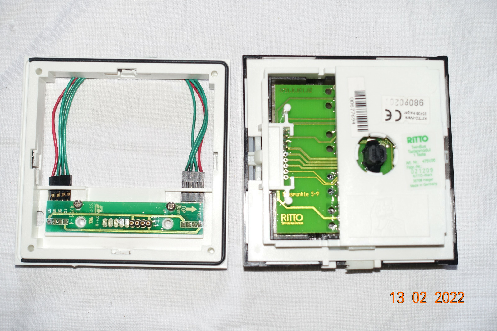 RITTO TwinBus 1 Tastenmodul 4751 Farbe nach Wahl:Weiß-Silber-Braun ...