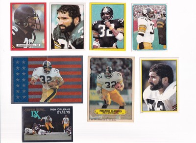 Franco Harris NFL Topps Sticker Collection (9) (1981-84, 2010) STEELERS ...