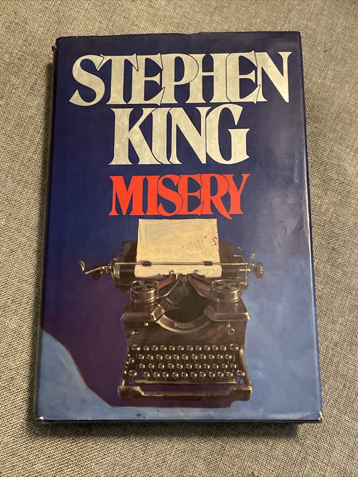 1987 Stephen King MISERY Hardcover Book DJ £11.95 True First UK 1st ...