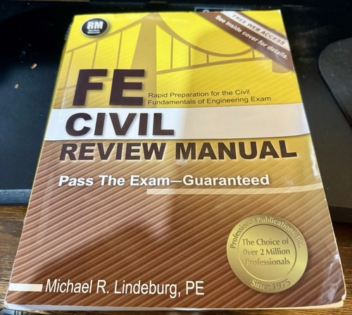 PPI FE Civil Review Manual and Practice Exam Problems Book | eBay