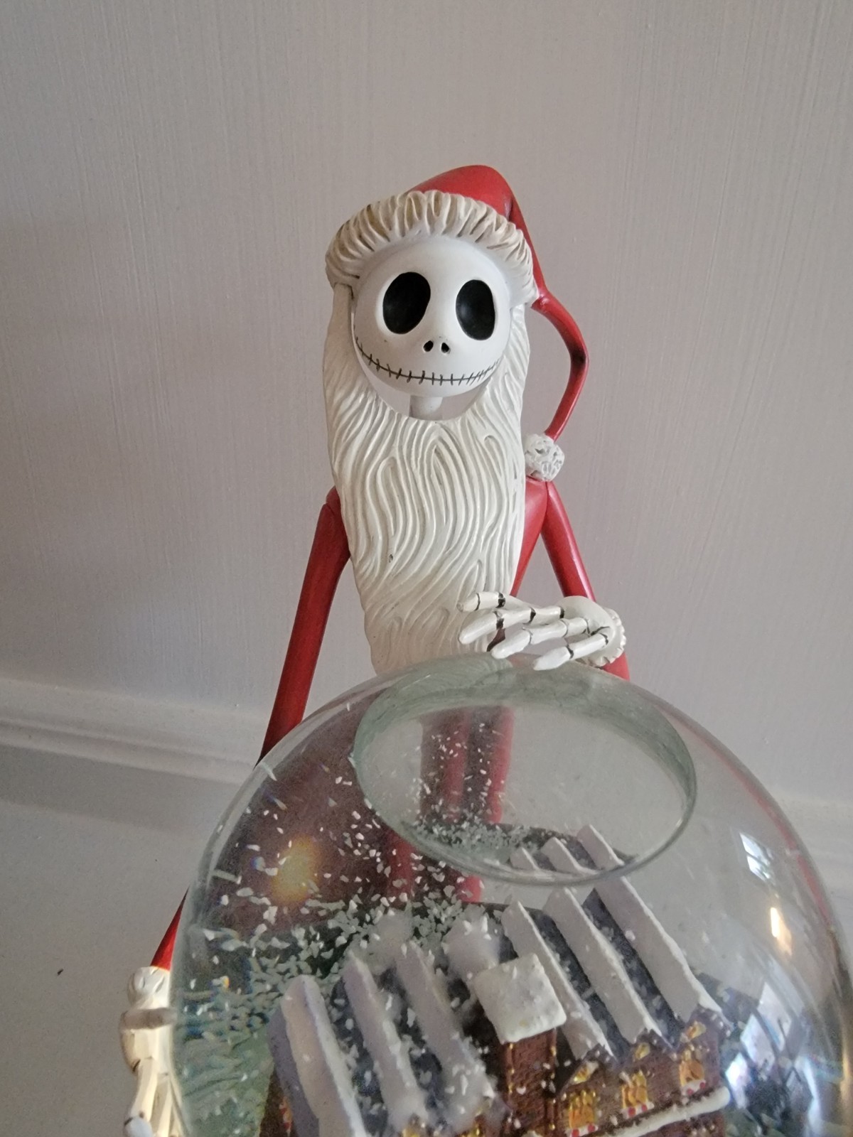 Nightmare Before Christmas Santa Jack Skellington Snow Globe Disney ...