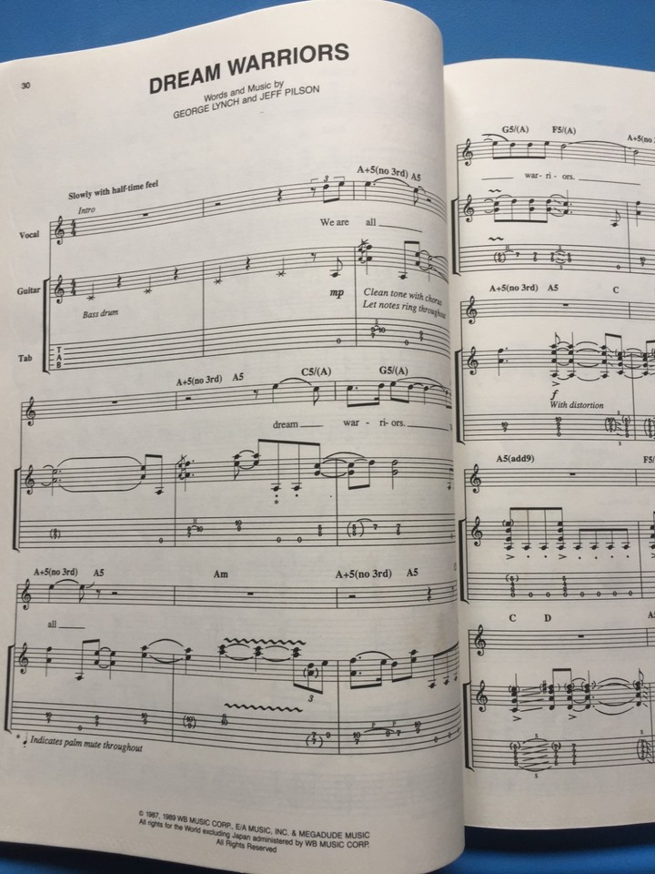 DOKKEN - "Beast from the East" - Rare (1989) Vintage Guitar Tablature ...