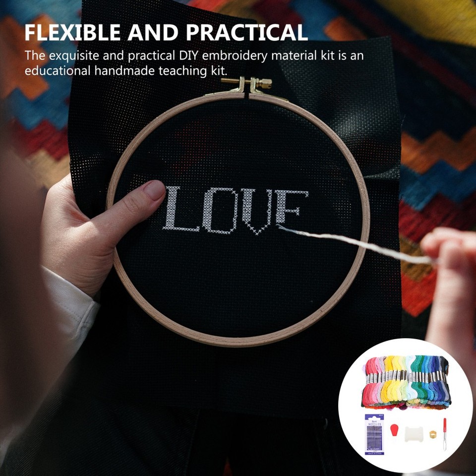 Embroidery Thread Set Colored Embroidered Threads Kit for Beginners ...