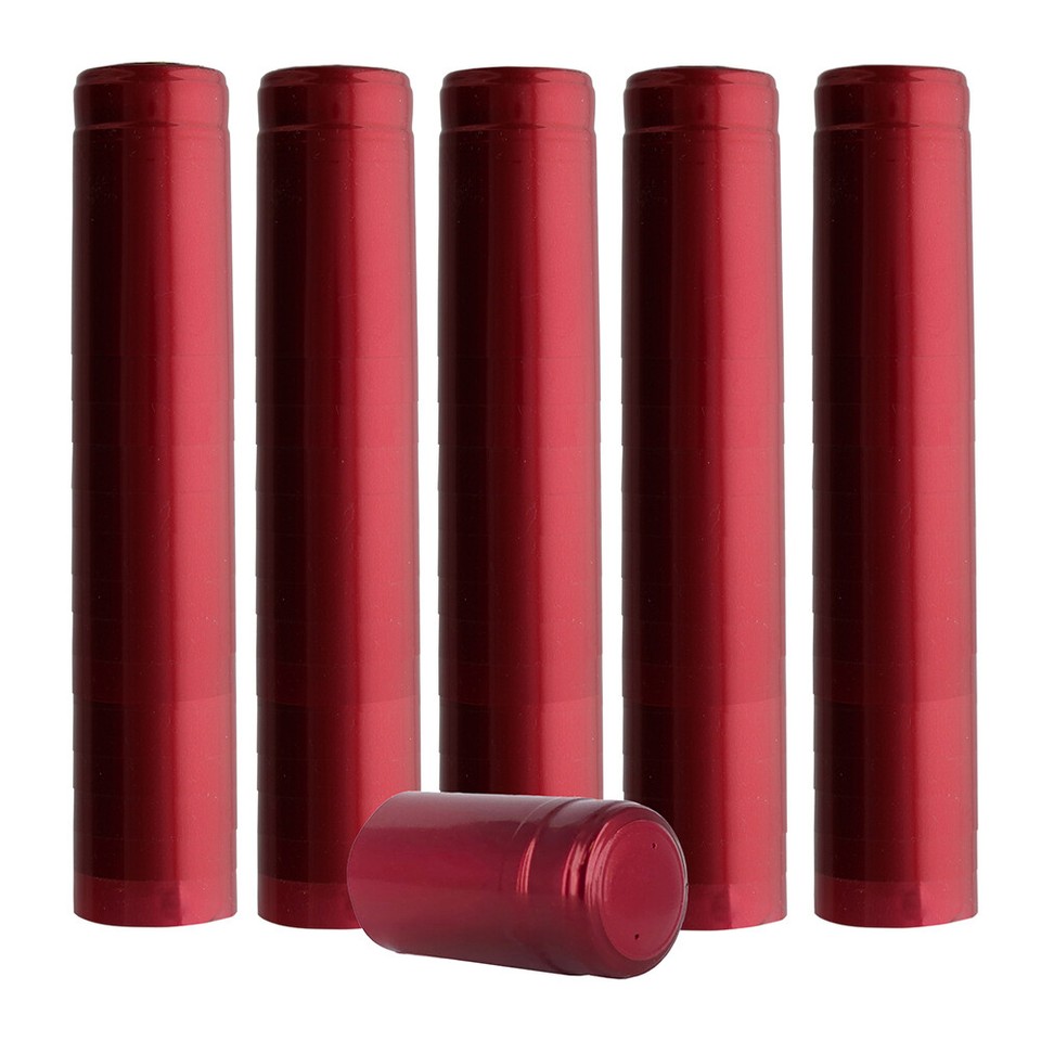 Shrink Capsules 100 Oriental Red PVC For Wine Bottles Matte Metalic ...