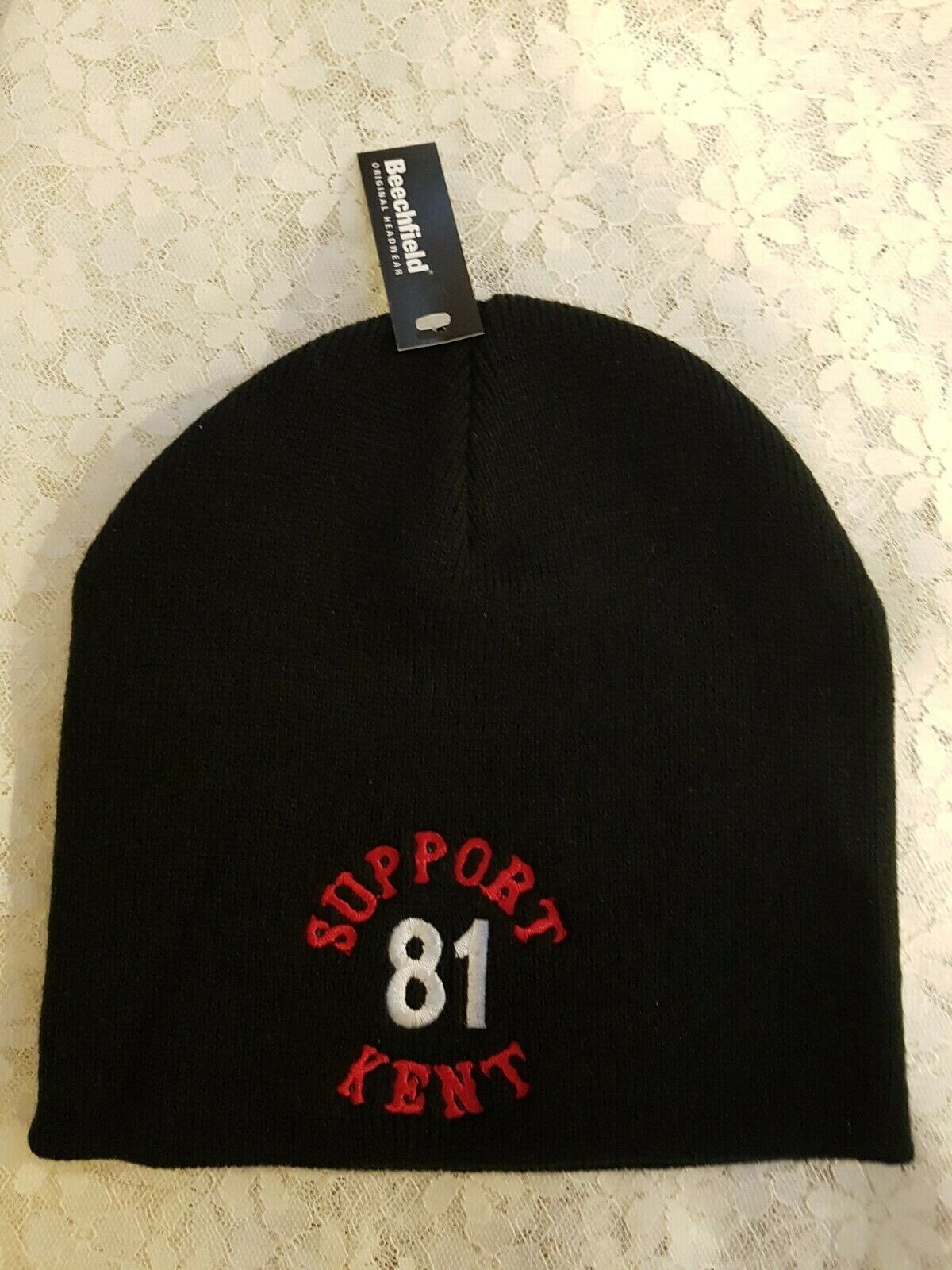 Support 81 Kent Hells Angels England Black / Red Woollen Beanie Hat 1% ...