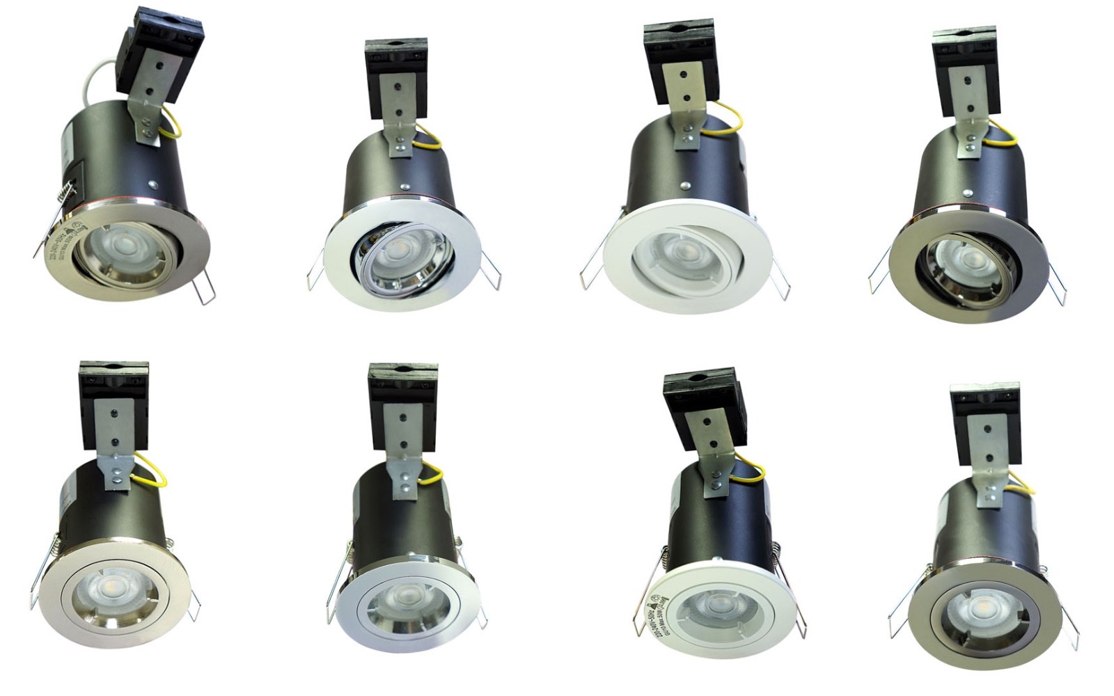 4x LED Fire Rated Downlights GU10 Spotlights Fixed/Tilt Recessed ...