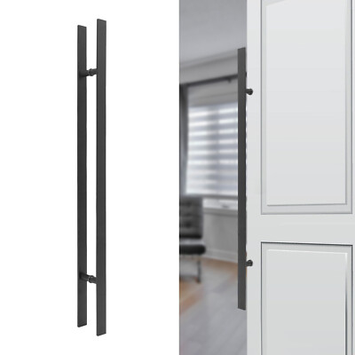 Commercial H Shape Door Pull Handle Pair of Pull Push Sliding Barn Door ...