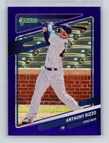 2021 Donruss #163 Holo Purple Anthony Rizzo Chicago Cubs | eBay