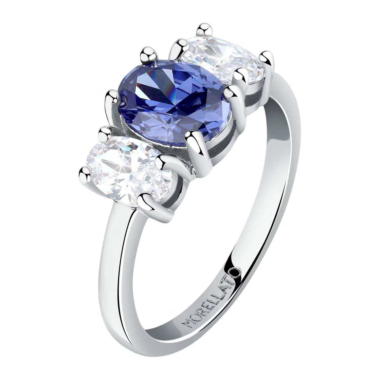 Ring Morellato Colours SAVY21 Silver Blue Stones Ring 12 14 16 18 New ...