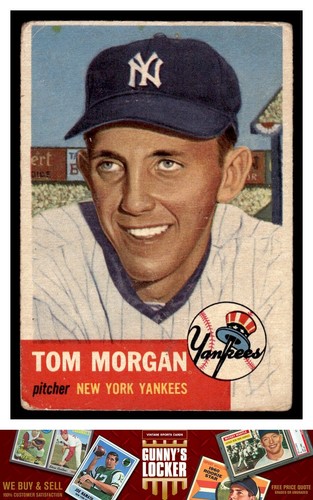 1953 Topps Tom Morgan 132 New York Yankees | eBay