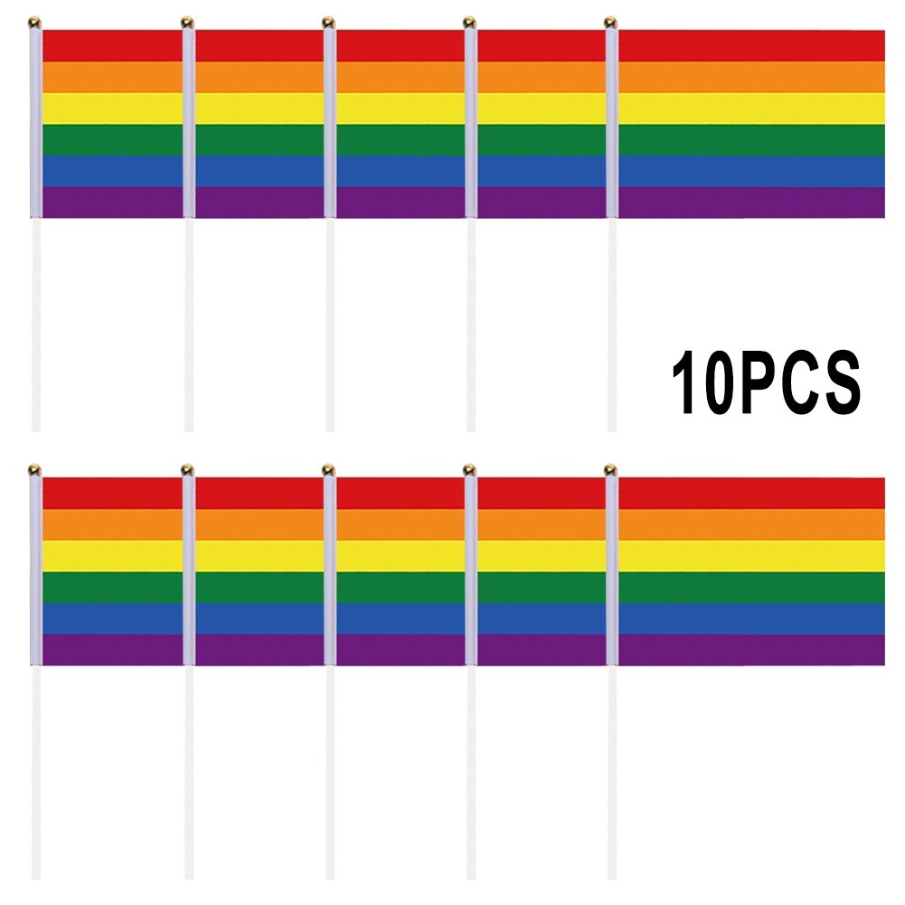 Useful Event Group Party Hand Flags Handheld Party Pride Rainbow Waving ...