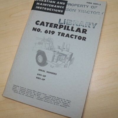 CAT Caterpillar 619 Scraper Operation Operator Maintenance Manual OWNER ...