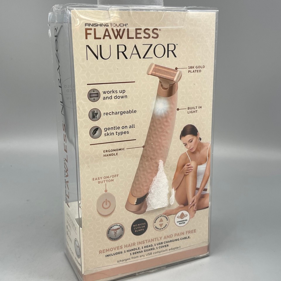 Nu Razor Finishing Touch Flawless 18K Gold Plated Built In Light ...