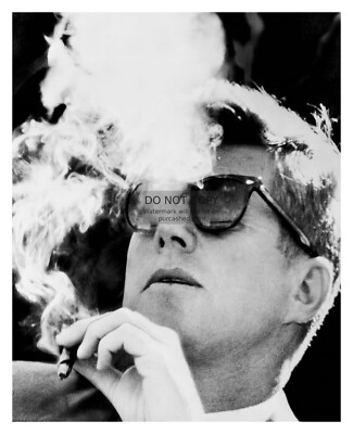 PRESIDENT JOHN F. KENNEDY JFK SMOKING CIGAR 8X10 PHOTO REPRINT | eBay