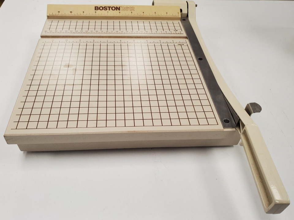 Boston 2612 Paper Cutter 12" Trimmer Heavy Duty Guillotine USA | eBay