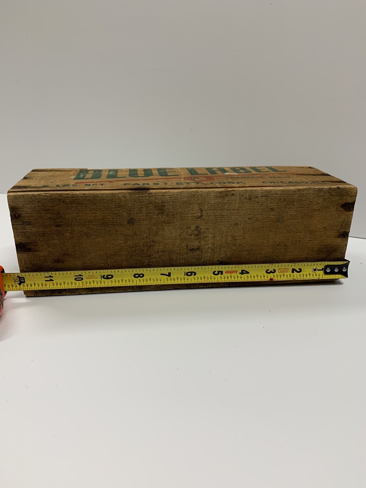 Vintage Wooden Pabst Ett Corp Blue Label Cheese Box Five Pounds Chicago ...