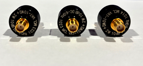 3 Mini-Circuits 10dB RF Coaxial Fixed Attenuators DC-6GHz, VAT-10W2+ 2W ...