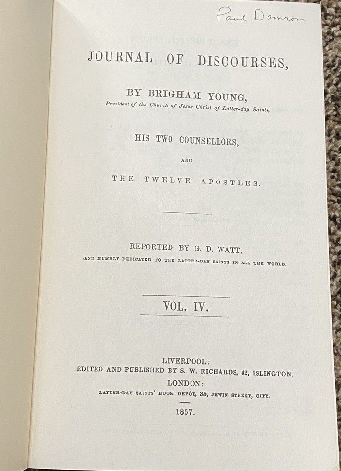Complete Journal of Discourses 26 Volumes + Index Brigham Young LDS Box ...
