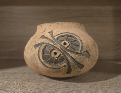 Arcosanti Soleri Signed Engraved Ceramic Vessel Pot Planter Owl 4.5" X ...