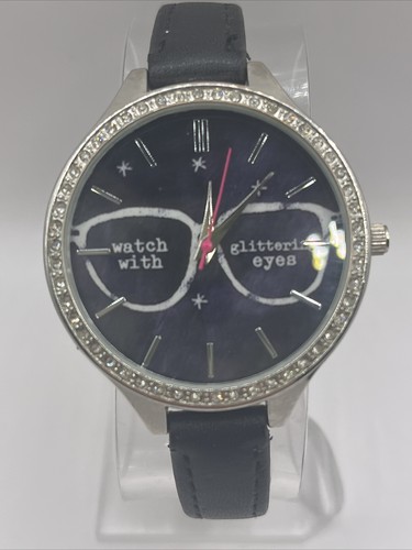 Watch with Glittering Eyes Women's Quartz Watch Rhinestone Bezel- New ...