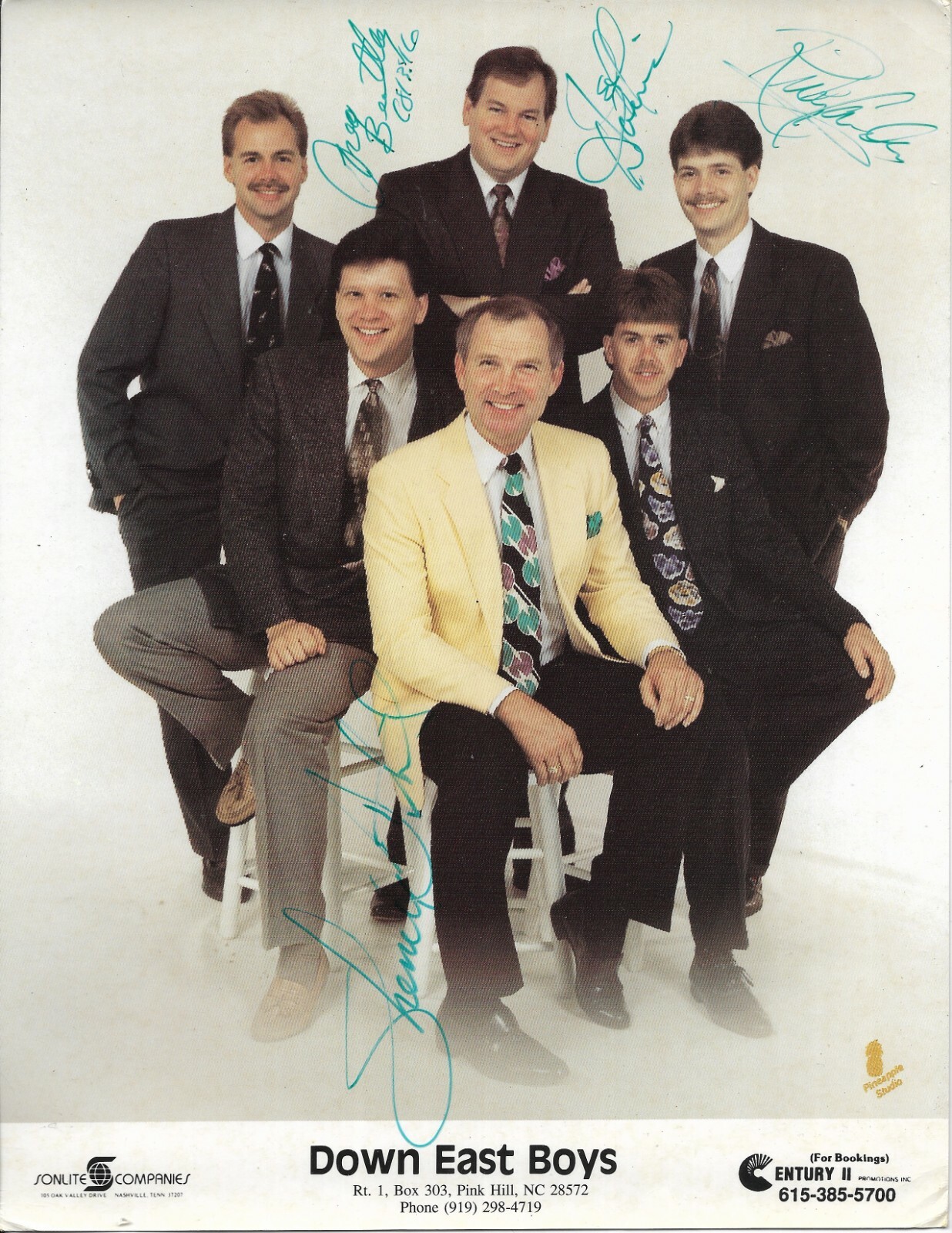 "DOWN EAST BOYS"............AUTOGRAPHED............8 1/2 X 11 COLOR ...