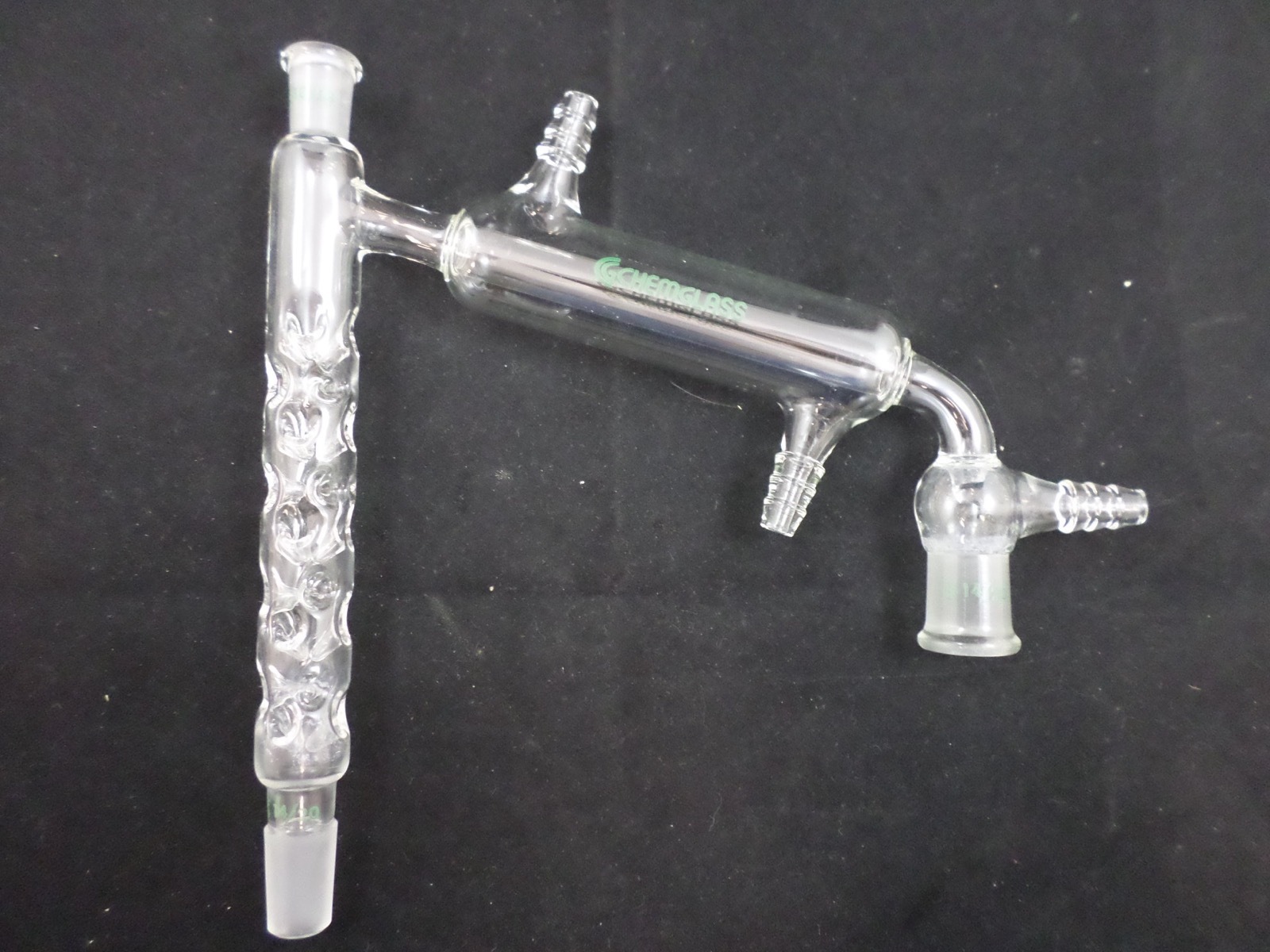 CHEMGLASS Glass Distilling Distillation Head Micro Vigreux 10/18 Thermo ...