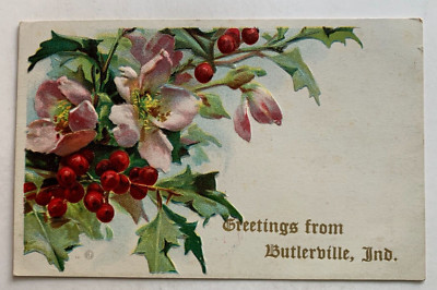 c 1900s Indiana Postcard Greetings from Butlerville Ind vintage ...