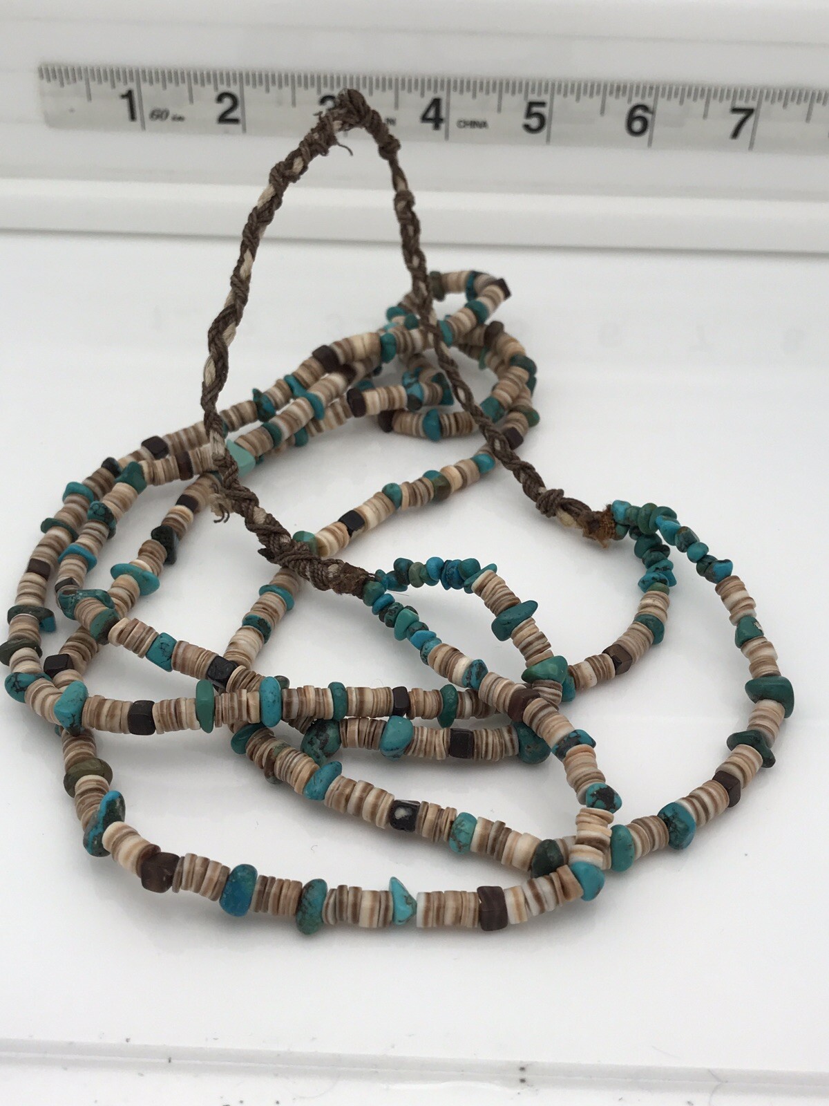 vintage native american turquoise Heishi necklace - Gem