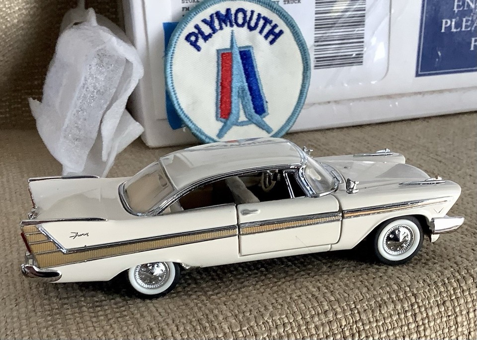 Franklin Mint Precision Models ~1957 Plymouth Fury -White~ 1:43 with ...
