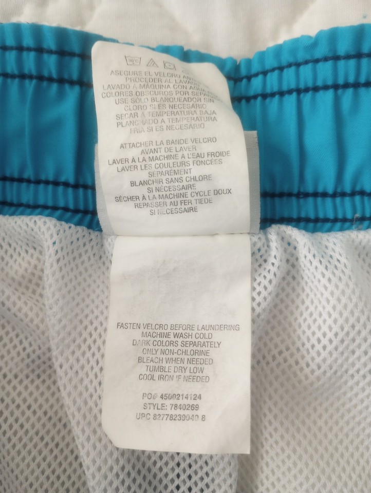 Speedos Men's Swim Trunks Large Blue White Floral Lined Beach Island | eBay