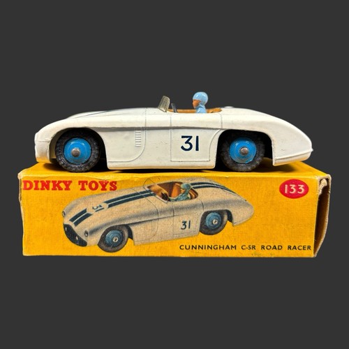 Dinky No 133 Cunningham Race Car With Original Box