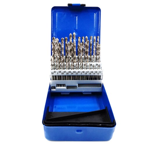 HS-S 51 Pcs Drill Bit 1~6mm High Speed Steel Power Tool Parts Twist ...