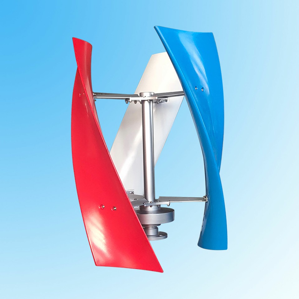24V 3 Blades Wind Turbine Generator Windmill Vertical Axis Wind Power ...