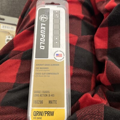 Leupold QRW Savage 110 L/A-Axis 1-pc (8-40) Aluminum Matte Scope Base ...