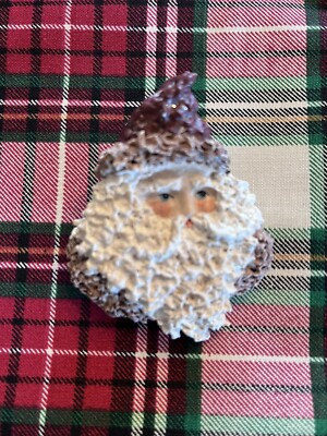 Vintage Santa Snickle Pin - Enesco | eBay