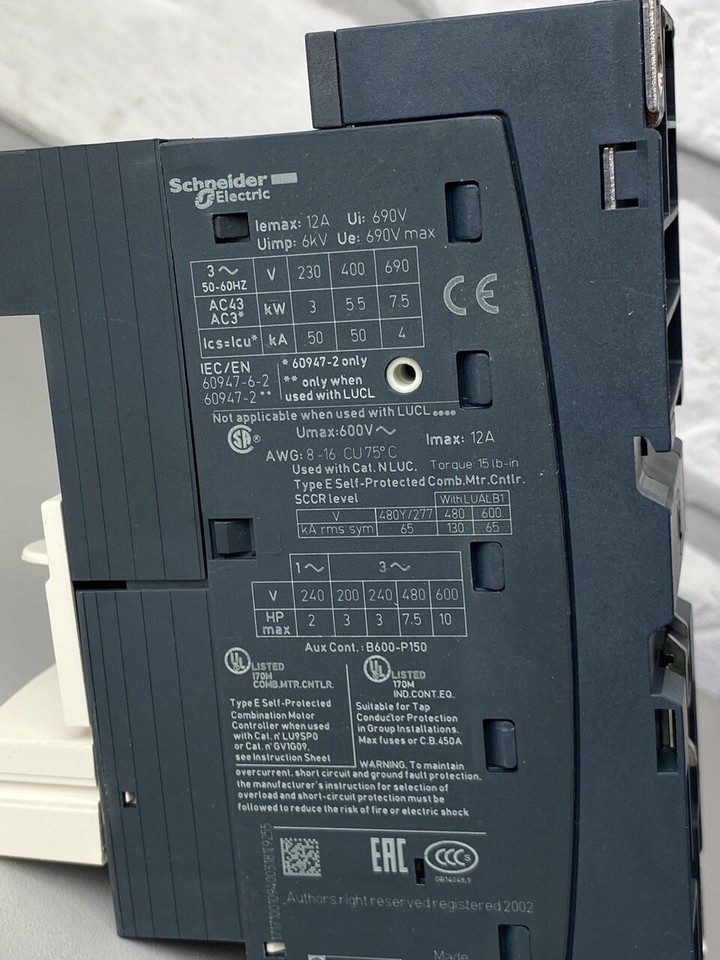 1ps NEW Schneider LUB120 advanced power base, TeSys U, 3P, 12A/690V | eBay