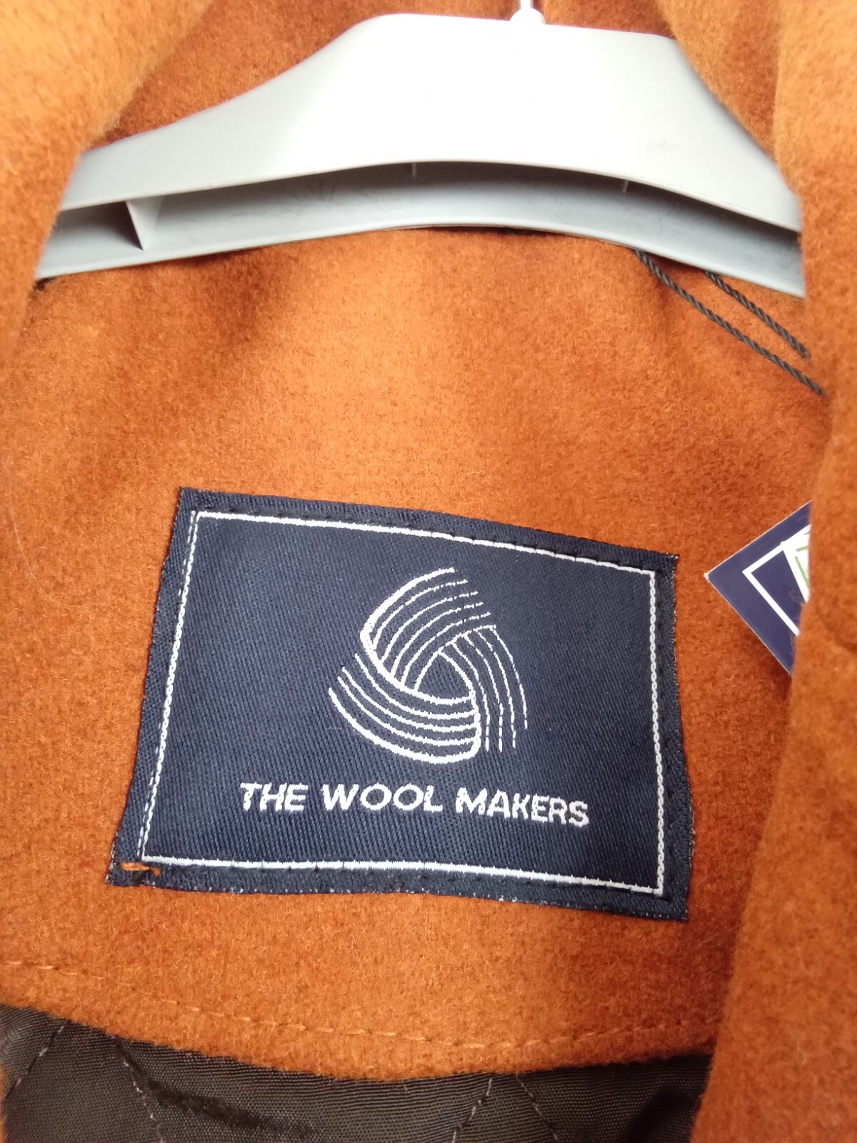 Wool Makers Double Breasted Wool Trench Coat Size M Rust Flap Pockets wool-makers-double-breasted-wool-trench-coat-size-m-rust-flap-pockets