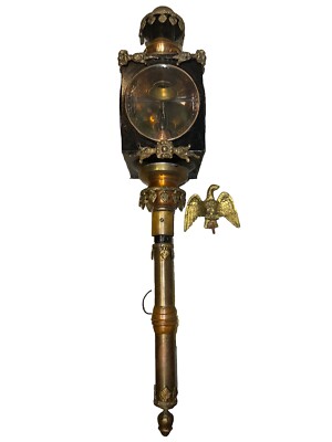 Antique Beveled Glass Driving Coach Lantern Buggy Lamp Carriage Auto ...