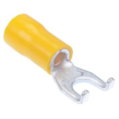 10 x Yellow 5.3mm Insulated Flanged Fork Crimp Terminal | eBay