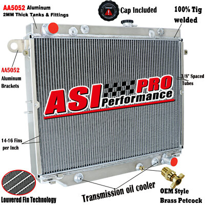 4 ROW Radiator For 1998-2007 99 Lexus LX470 Toyota Land Cruiser HDJ100R ...