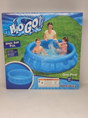 H2O GO Space Ship Inflatable Blow Up Kids Swimming Pool Blue New In Box ...