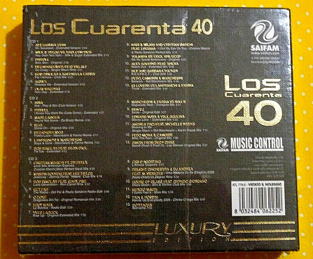 LOS CUARENTA 40 - LUXURY EDITION - 3 CD COFANETTO 2011 NUOVO E ...